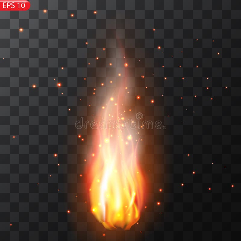 Realistic Burning Fire Flames Vector Stock Vector - Illustration of ...