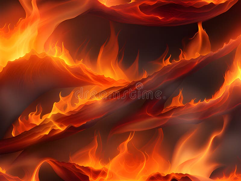 Realistic Burning Fire Flame, Vector Effect with Transparency. Stock ...