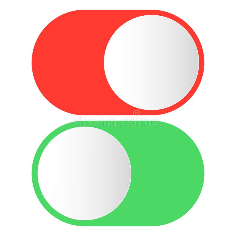 Toggle Vector Switch Slider Button On Off Mobile Phone Ui Interface Turn Power Control Web