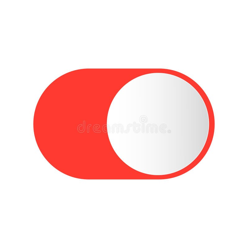Realistic Button Switch for Turning on Off Stock Vector - Illustration ...