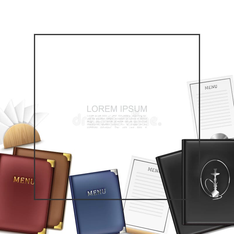 Realistic Cafe Menu Template Stock Vector - Illustration of fresh, food ...