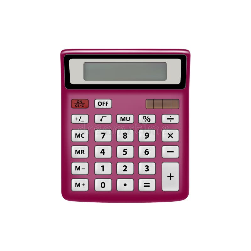 Realistic Calculator Isolated on a White Background. Stock Vector ... Realistic Calculator Isolated on a White Background. Stock Vector ...
