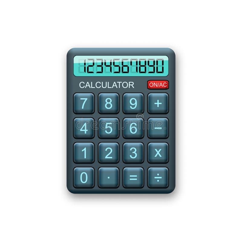 Realistic Calculator Isolated on a White Background. Stock Vector ... Realistic Calculator Isolated on a White Background. Stock Vector ...