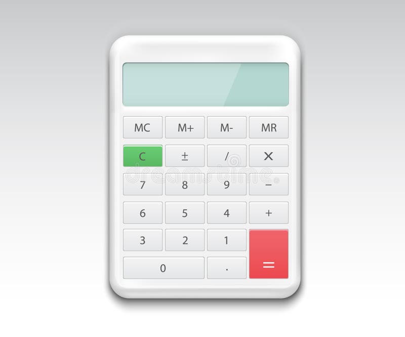 Realistic Calculator Vector Stock Vector - Illustration of isolated ... Realistic Calculator Vector Stock Vector - Illustration of isolated ...