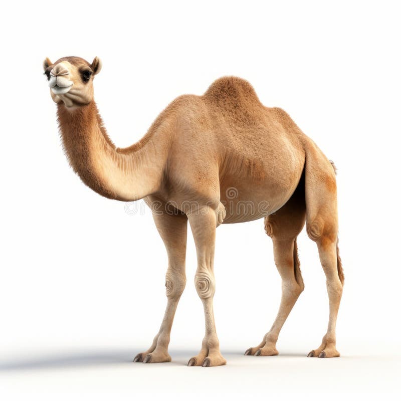 Realistic Camel Rendering on White Background - Creative Commons ...