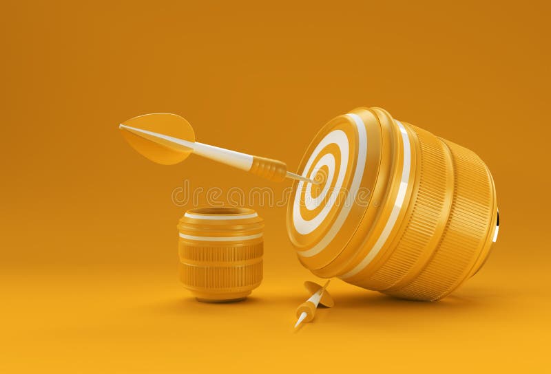 Realistic Camera Lens Target for Perfect Shoot 3D Rendering Stock ...