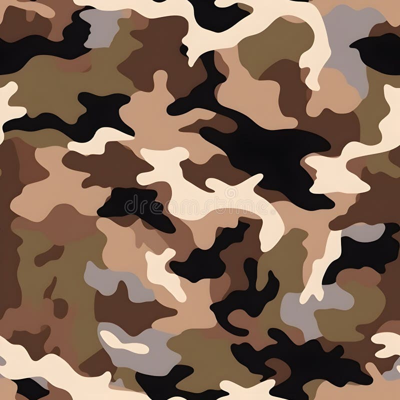 Realistic Camouflage Seamless Pattern. Hunting Camo for Cloth, Weapons ...