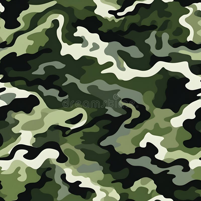 Realistic Camouflage Seamless Pattern. Hunting Camo for Cloth, Weapons ...