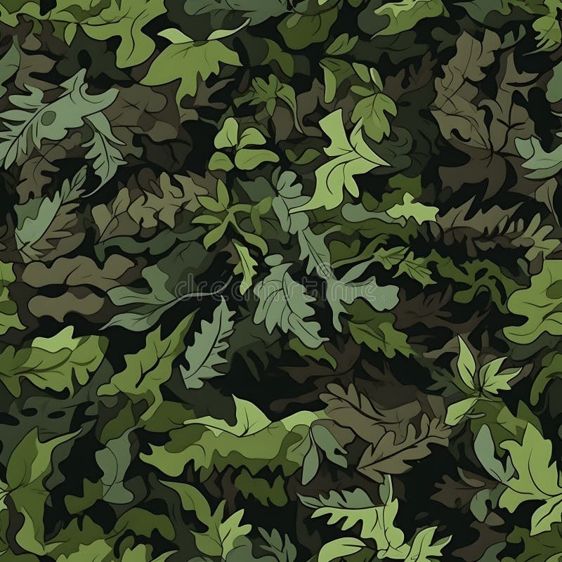 Realistic Camouflage Seamless Pattern. Hunting Camo for Cloth, Weapons ...