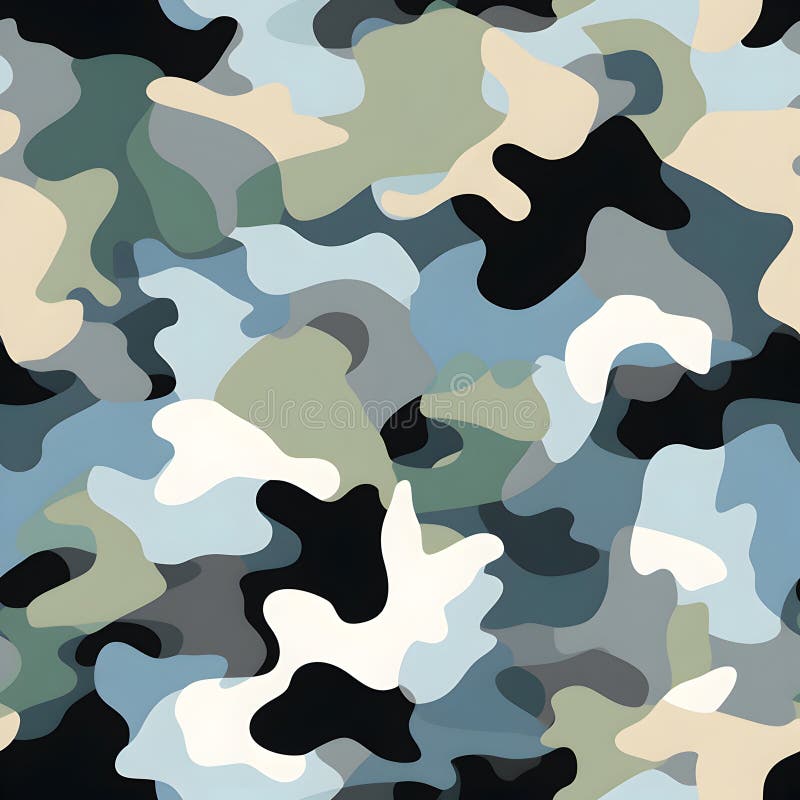 Realistic Camouflage Seamless Pattern. Hunting Camo for Cloth, Weapons ...