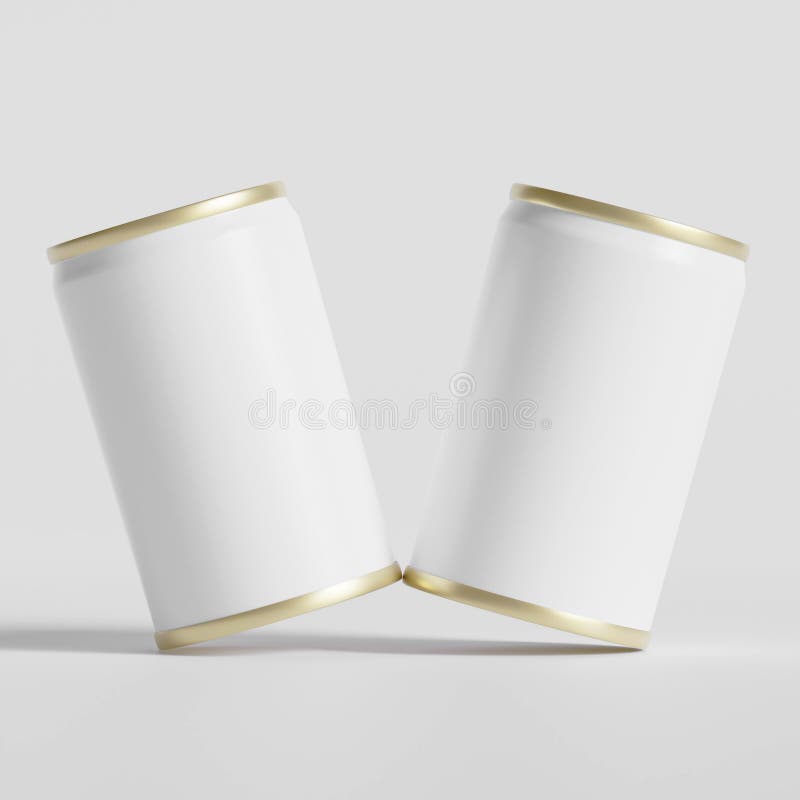 Realistic Can Packaging White Color Rendering 3D Illustration Stock ...