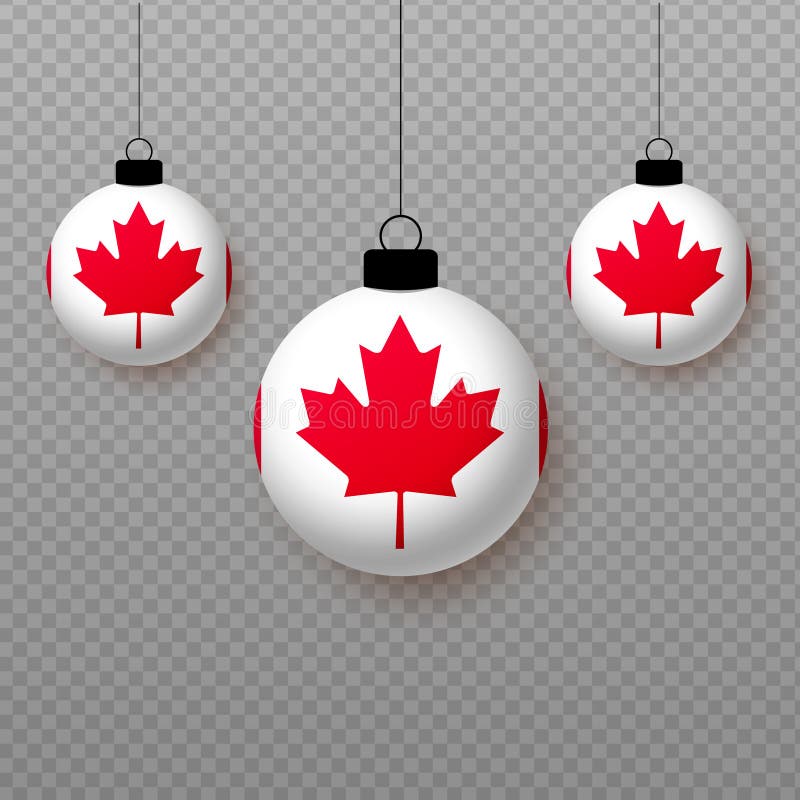 Realistic Canada Flag with Flying Light Balloons Stock Vector ...