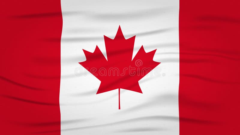 Realistic Canada Flag Vector with Crumpled Effect and Fabric Texture ...