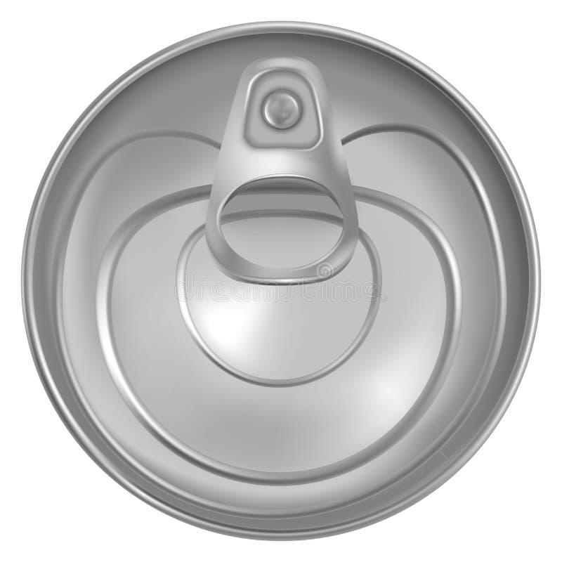 Realistic Canned Cap Aluminum Tin Can Top View Stock Vector Illustration Of Round Mock
