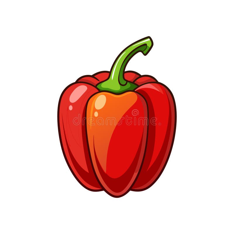 Realistic Capsicum Artwork with Unique Shapes Stock Illustration ...