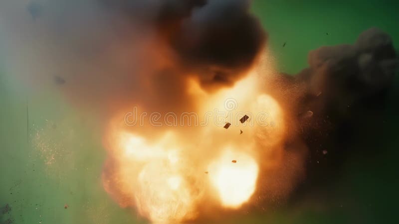 Car Explosion with Debris on Green Screen Background Stock Video ...