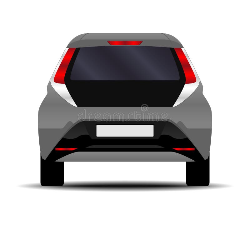 Realistic hatchback car. stock illustration. Illustration of door ...