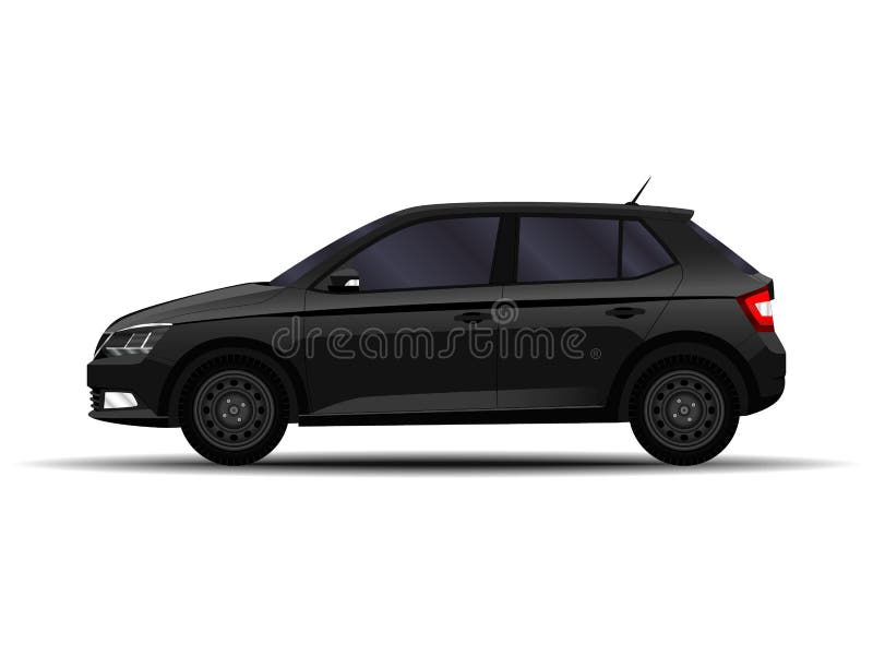 Realistic car. hatchback stock illustration. Illustration of back ...