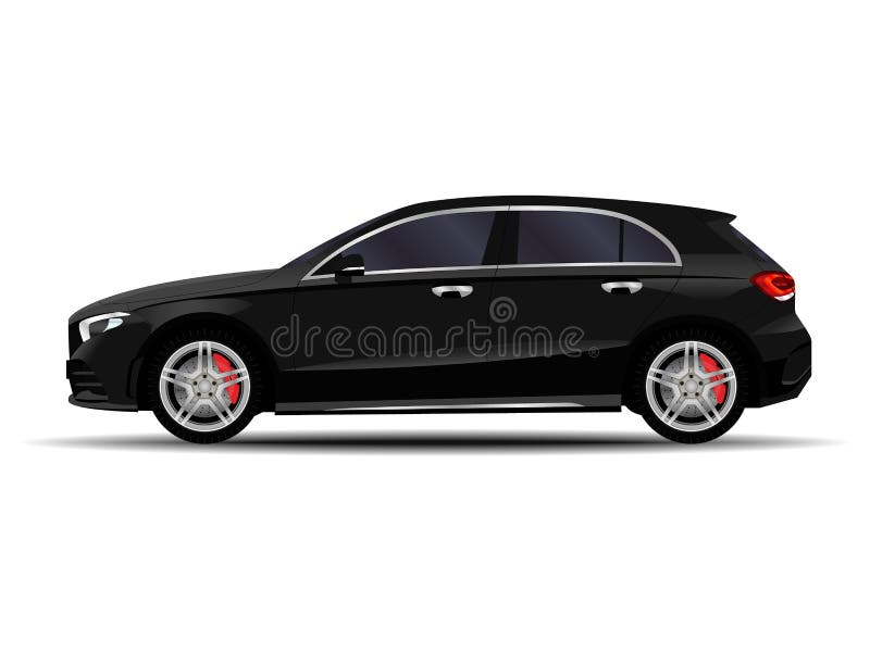 Realistic car. hatchback stock illustration. Illustration of design ...