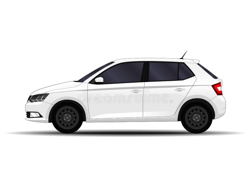 Hatchback car side view stock illustration. Illustration of modern ...
