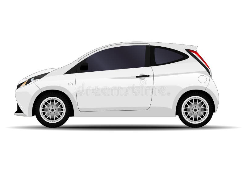 Realistic hatchback car. stock illustration. Illustration of chassis ...
