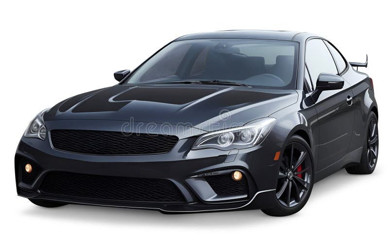 Realistic Car Model on Performance. Shiny Elegant Vehicle with ...