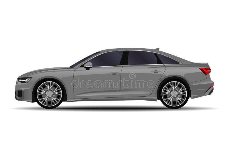 Realistic car sedan stock illustration. Illustration of design - 119211722