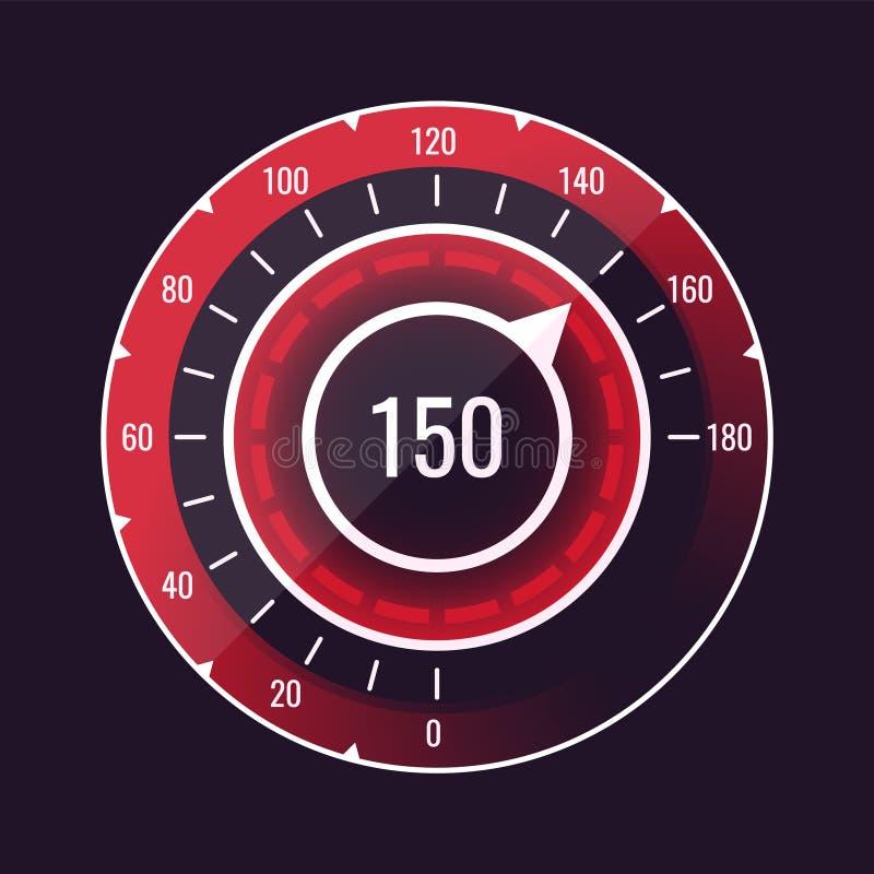 Realistic Car Speedometer Interface Panel Stock Vector - Illustration ...