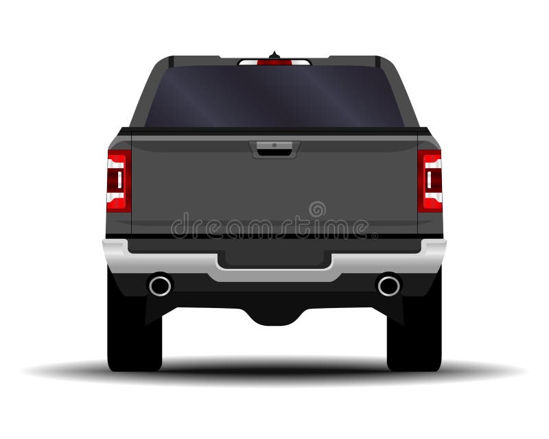 Realistic truck. back view stock illustration. Illustration of industry ...