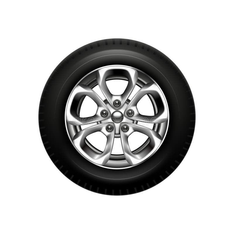 Realistic Car Wheel stock vector. Illustration of system - 238785755