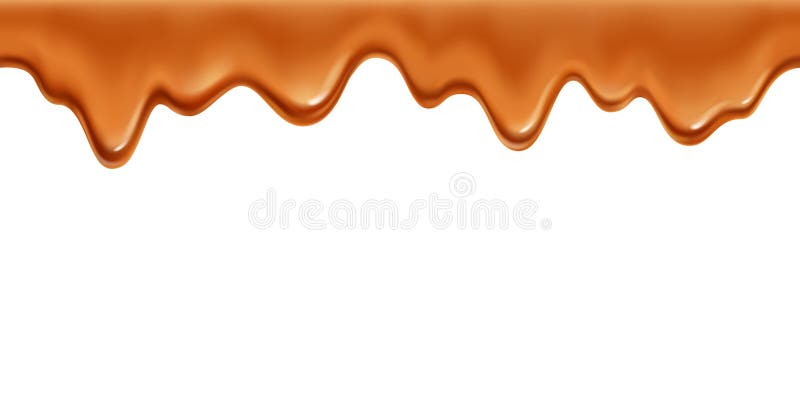 Realistic Caramel Border stock vector. Illustration of melted - 265225681