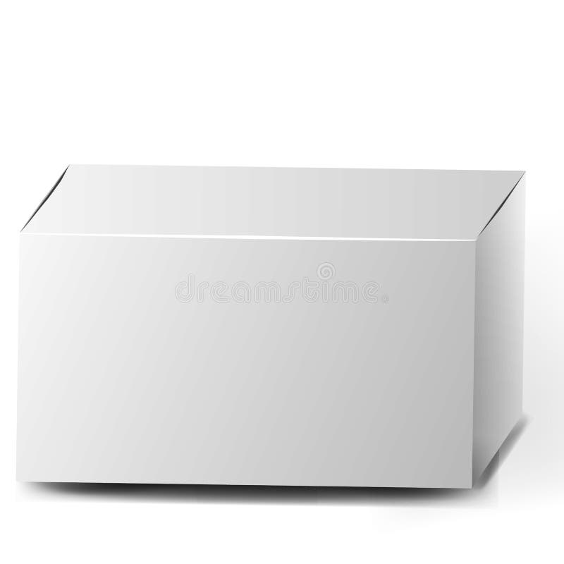 White Square Paper Box. Blank Product Cardboard Package Box Isolated ...