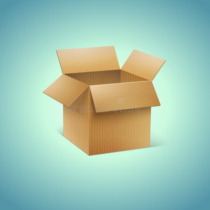Realistic Cardboard Box Icon Stock Vector - Illustration of business ...