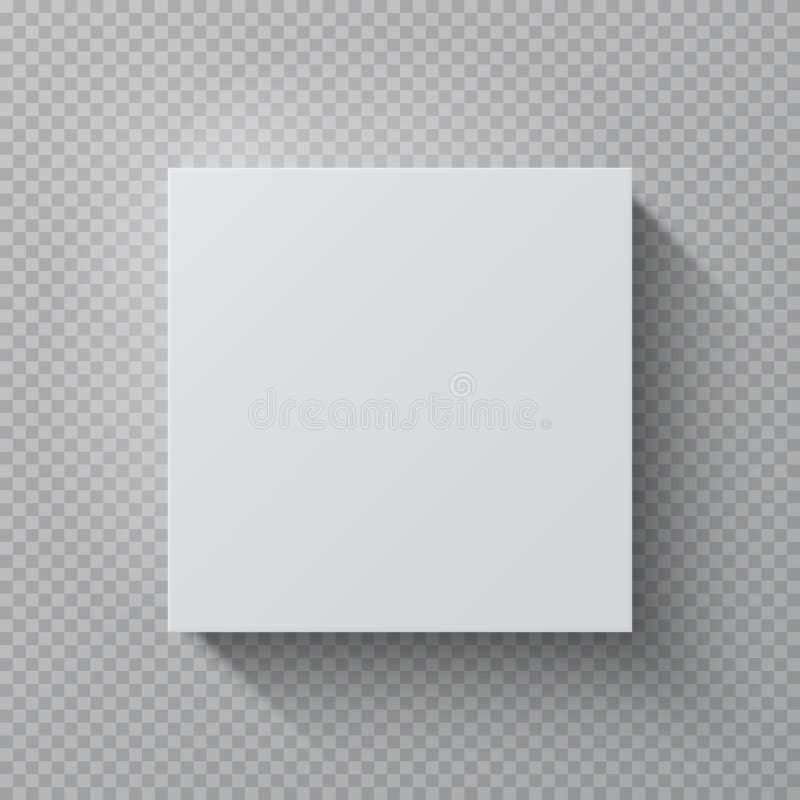 Realistic Cardboard Box. Square White Mockup Paper Package, Top View ...