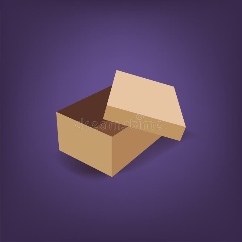 Realistic Cardboard Package Box. Flat Design Style. Vector Illustration ...