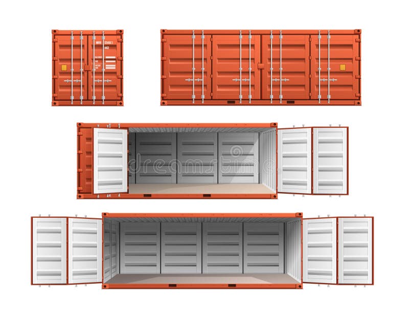 Cargo Container Doors Open Stock Illustrations – 122 Cargo Container ...