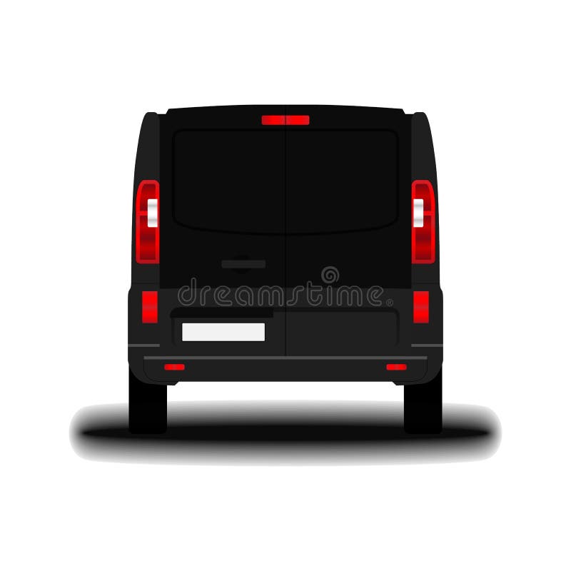 Realistic cargo van. stock vector. Illustration of delivering - 100003726