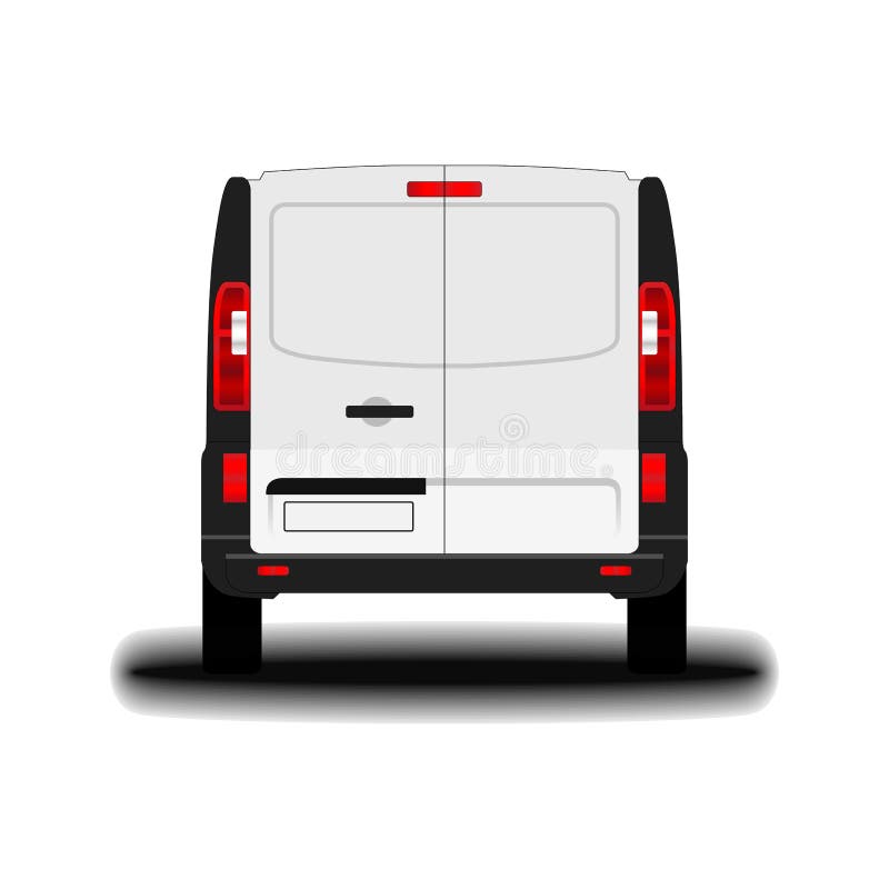Realistic cargo van. stock vector. Illustration of transport - 100003742