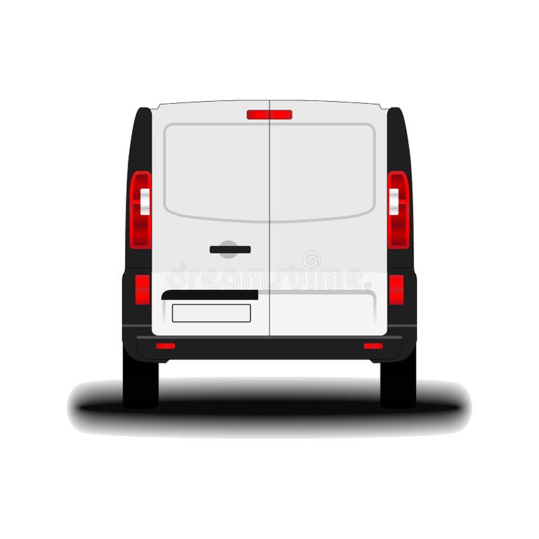 Realistic cargo van. stock vector. Illustration of transport - 100003742