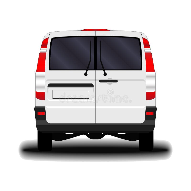 Realistic cargo van. stock vector. Illustration of automobile - 100014821