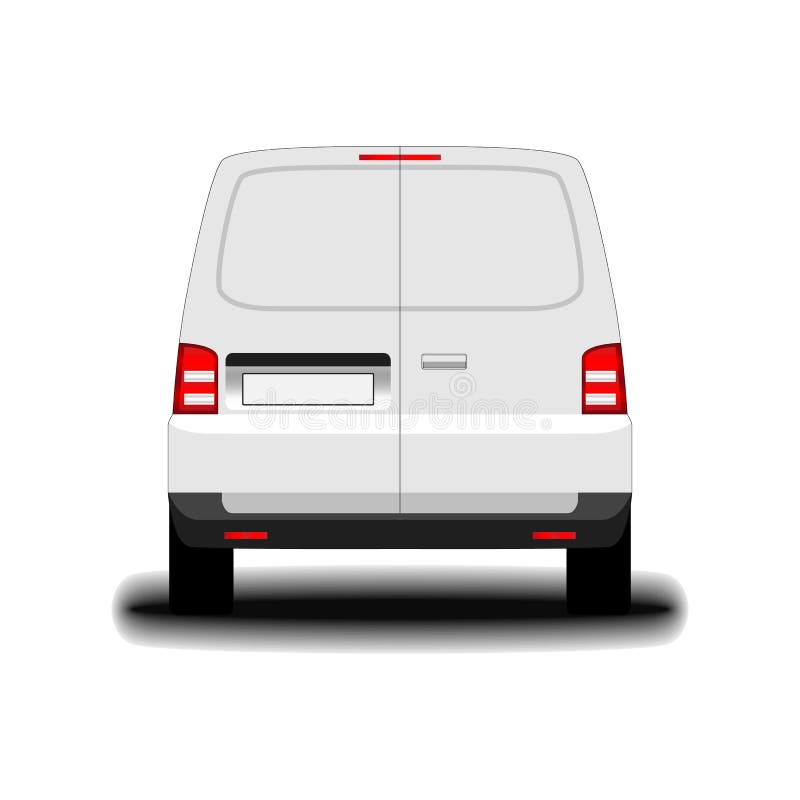 Realistic cargo van. stock vector. Illustration of door - 99635955