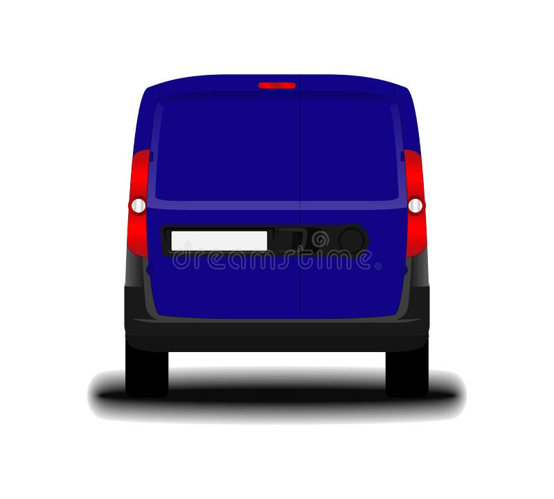 Cargo realistic van. stock illustration. Illustration of automobile ...