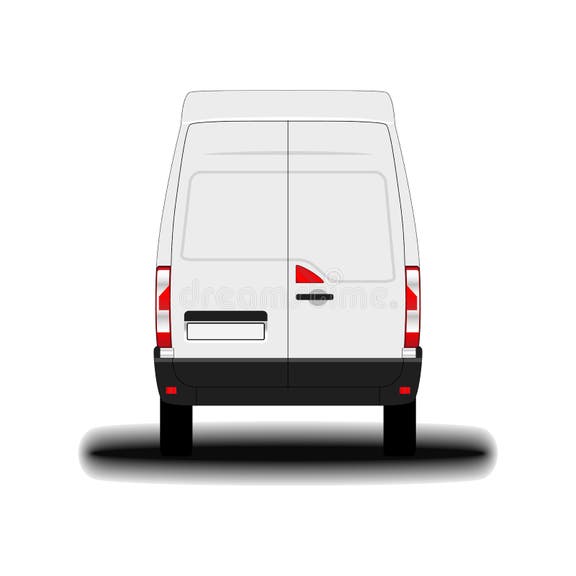 Realistic cargo van. stock vector. Illustration of transportation ...