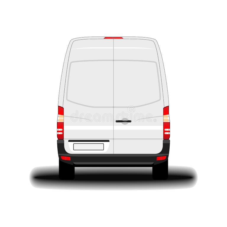Realistic cargo van. stock vector. Illustration of profile - 100964434