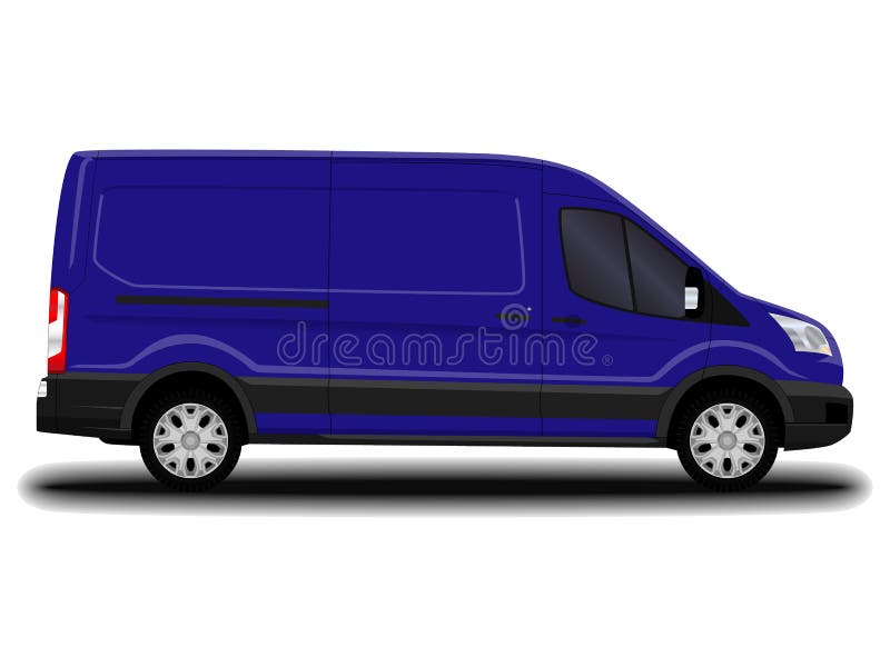 Realistic cargo van. stock vector. Illustration of blank - 100947392