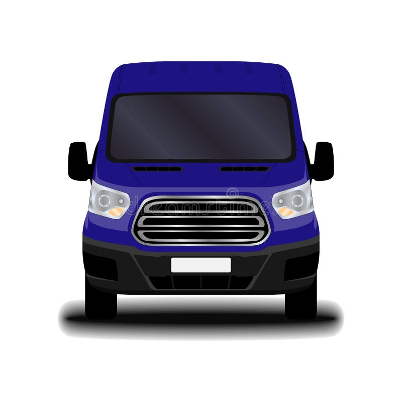 Realistic cargo van. stock vector. Illustration of template - 100947190
