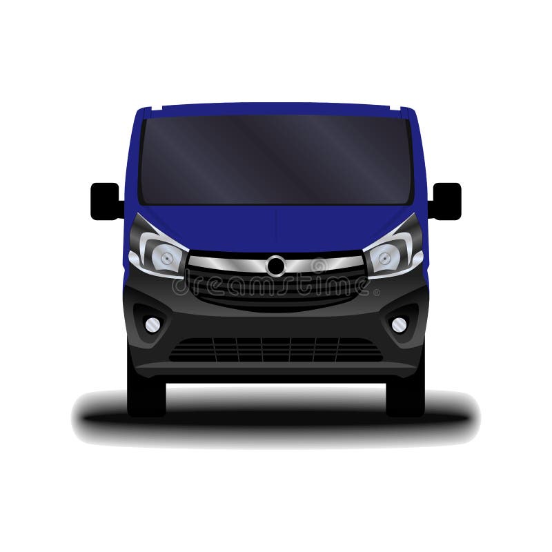 Realistic cargo van. stock vector. Illustration of company - 100003873