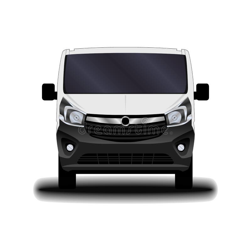 Realistic cargo van. stock vector. Illustration of front - 100003886