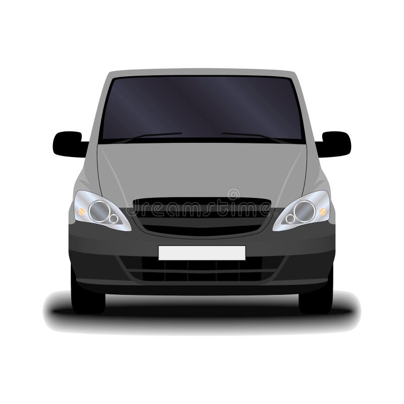 Realistic cargo van. stock vector. Illustration of graphic - 100014882