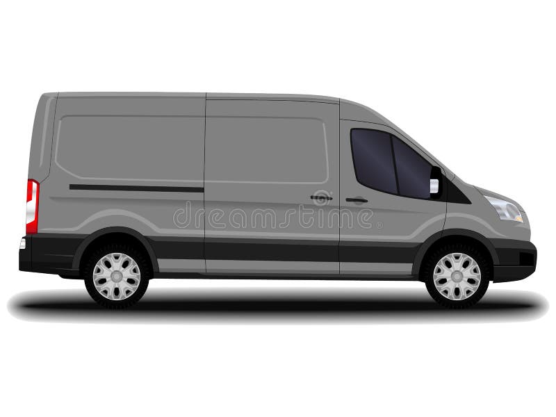 Realistic cargo van. stock vector. Illustration of transportation ...